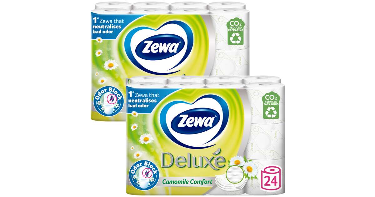 Zewa Deluxe Camomile Comfort 3 rétegű Toalettpapír 2x24 tekercs | Pepita.hu