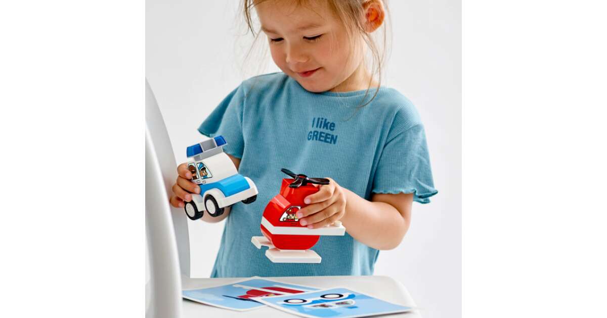 LEGO® Duplo My First Tűzoltó helikopter és rendőrautó 10957 | Pepita.hu