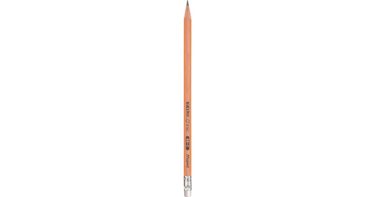 MAPED Graphite pencil with eraser, HB, triangular, MAPED Black`Peps ...