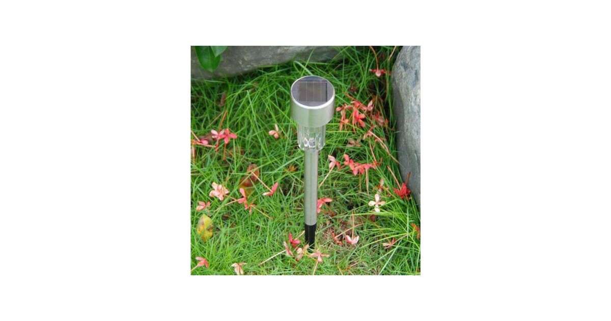 Polifach LED-es kerti Napelemes Lámpa 29,5cm (P-002) #szürke 12db ...