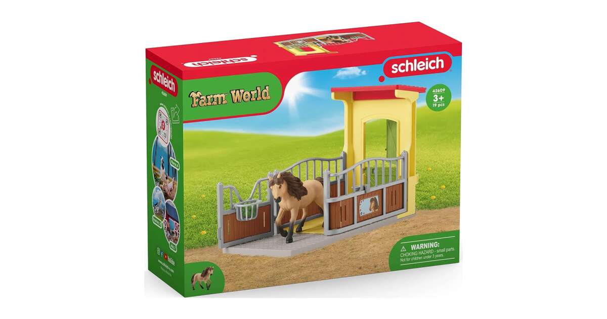Schleich Farm World 42609 Pony boxing with Icelandic pony stallion ...