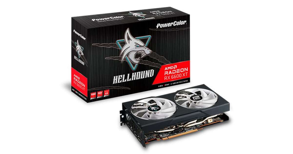 PowerColor RX 6600 XT 8GB DDR6 Hellhound AXRX 6600XT 8GBD6-3DHL/OC ...