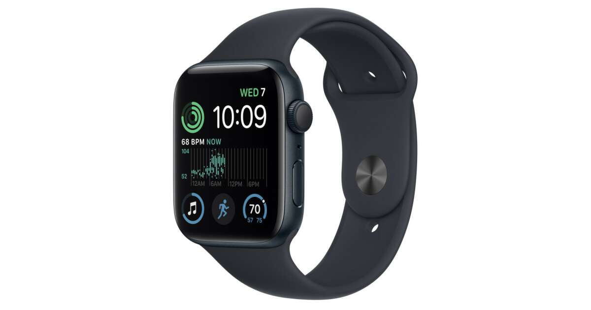 [K.ÁFA] Apple Watch SE 2022 okosóra, 40mm, S/M, Midnight alumínium tok ...