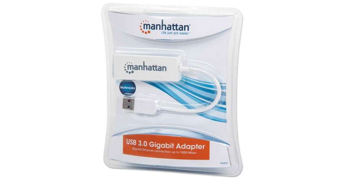 MANHATTAN Ethernet adapter, Gigabites, USB 3.0 csatlakozás, MANHATTAN ...