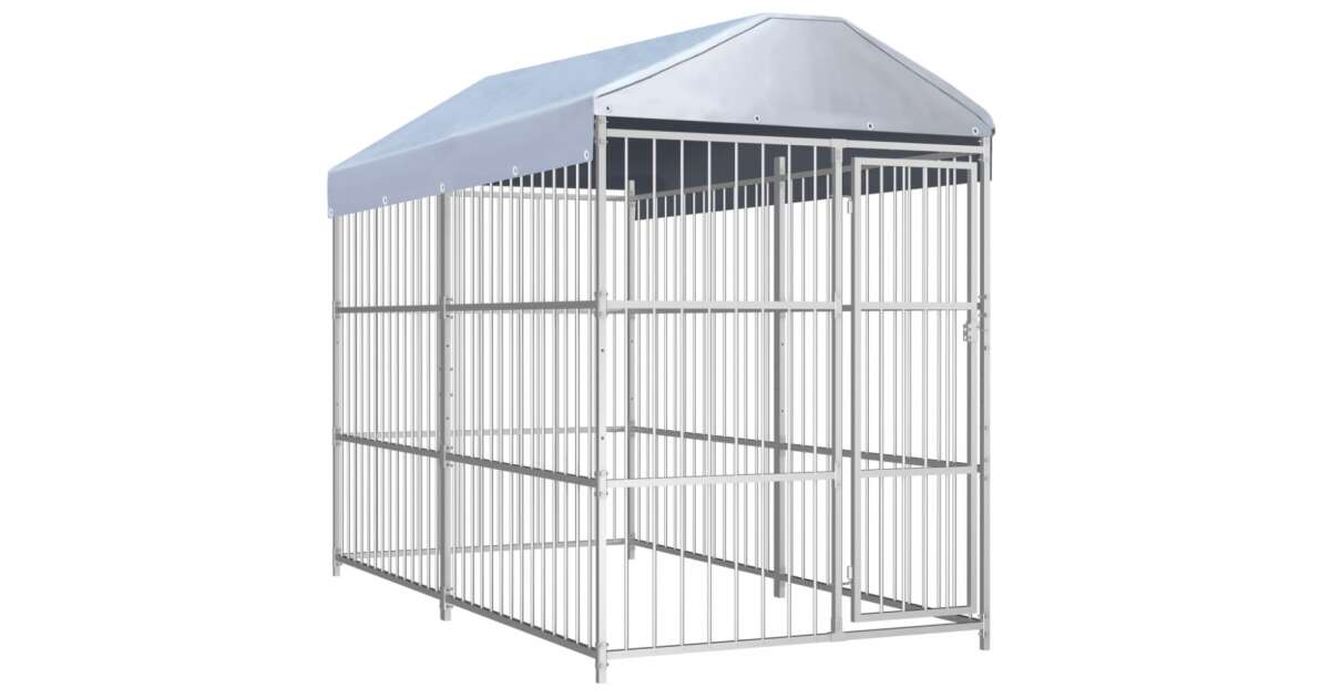 vidaXL kültéri kutyakennel tetővel 300 x 150 x 200 cm | Pepita.hu