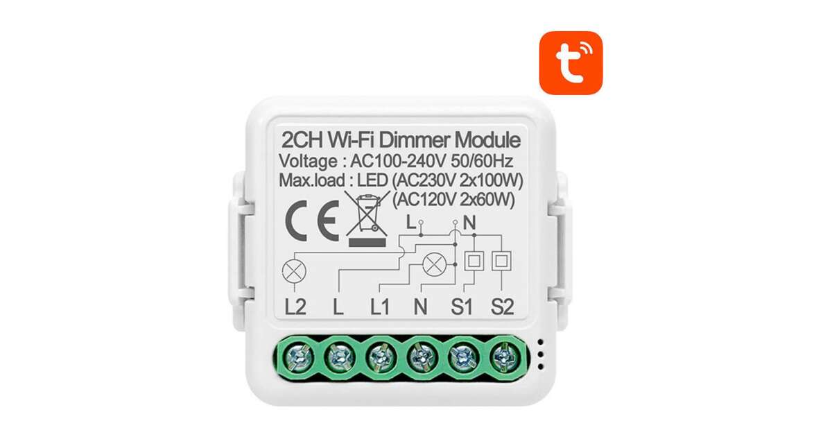 Smart Dimmer Switch Module WiFi Avatto N-DMS01-2 TUYA | Pepita.hu