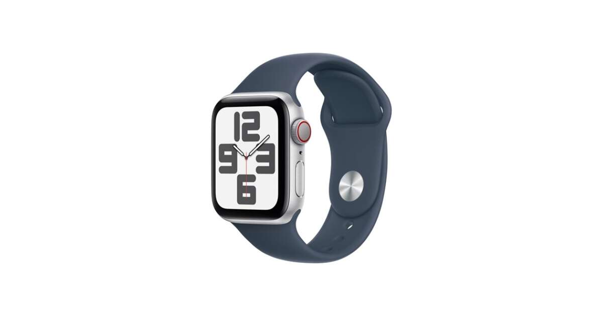 Apple watch se3 cellular 40mm silver alu case w storm blue sport band ...