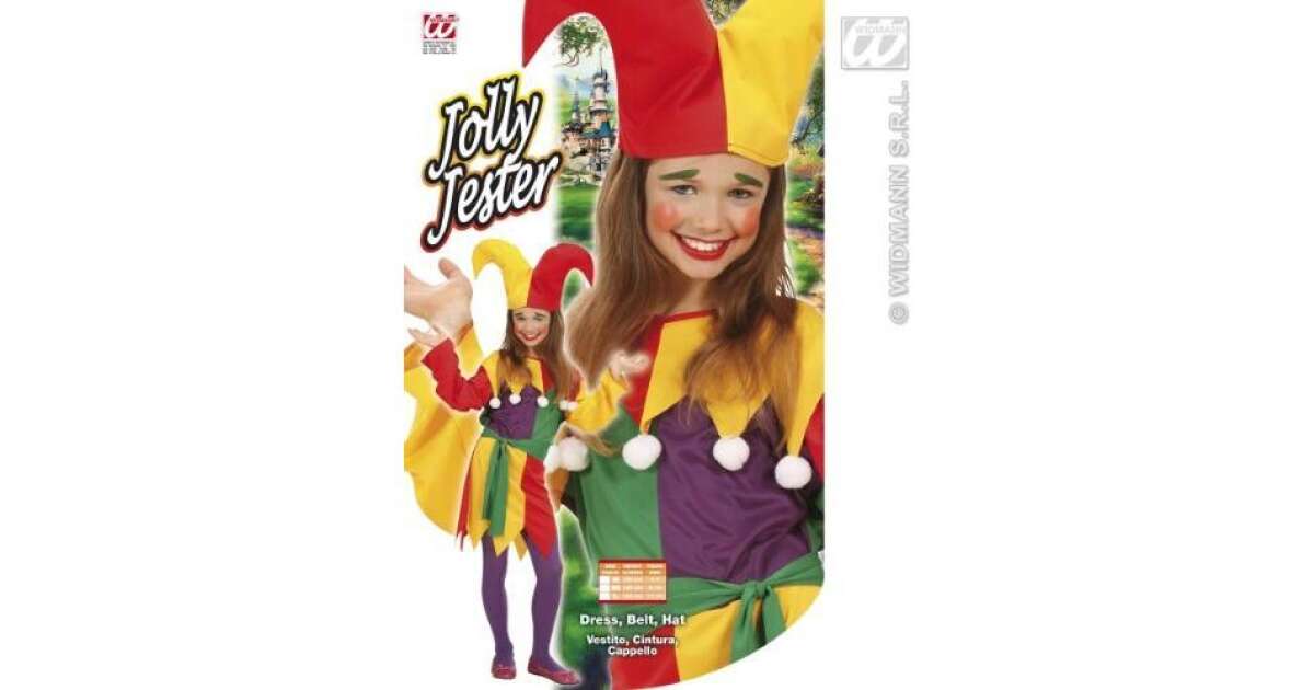Jolly Jester udvari bolond lány jelmez 116-os méretben | Pepita.hu