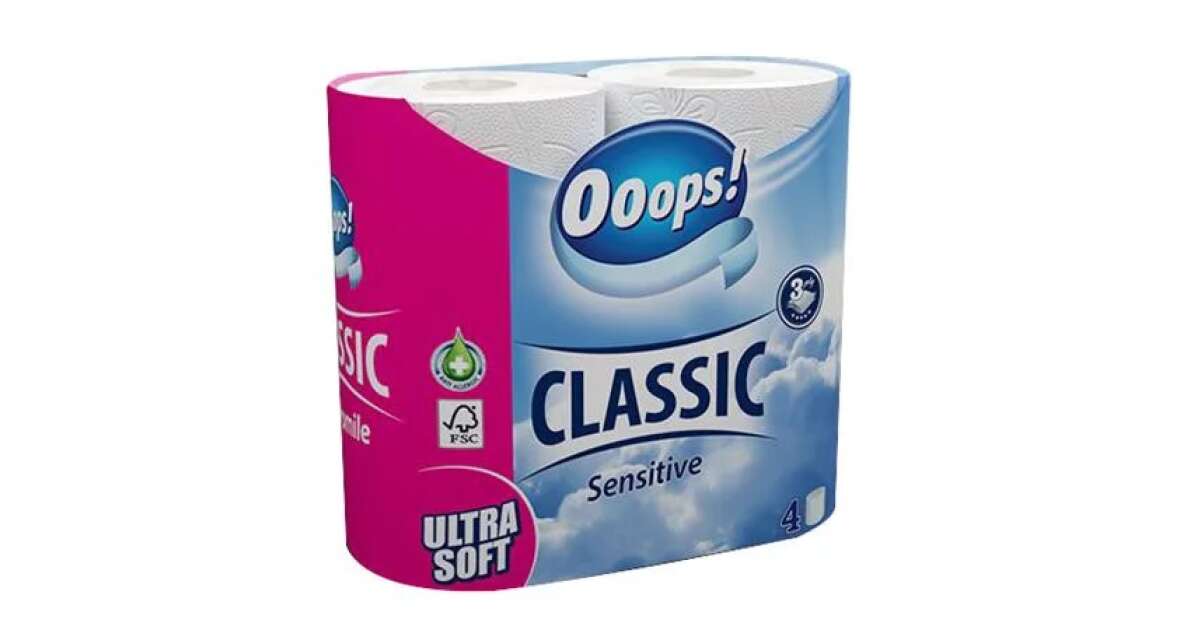 OOOPS! CLASSIC WC PAPÍR 3RÉT.4TEK SENSITIVE | Pepita.hu