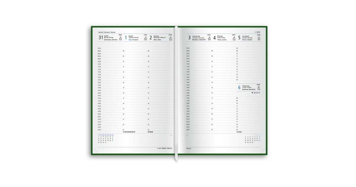 TopTimer Fashion határidőnapló B5 heti fehér lap kétféle matt hőre ...