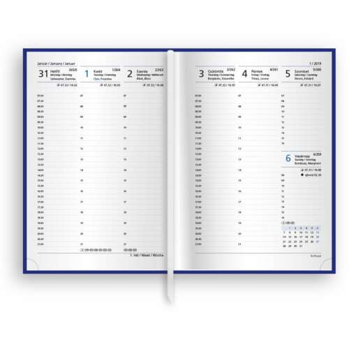 TopTimer Joy határidőnapló B6 heti fehér lap színes mintás papírborító ...