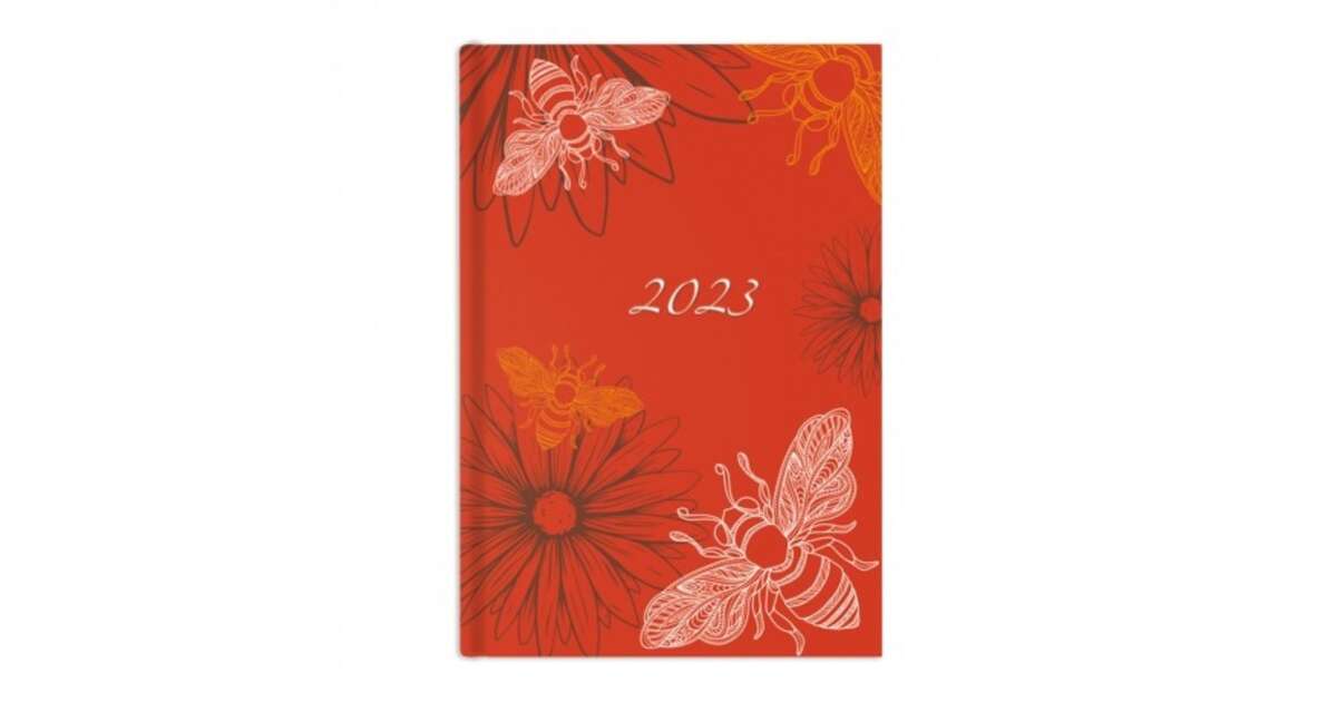 TopTimer Joy határidőnapló B6 heti fehér lap színes mintás papírborító ...