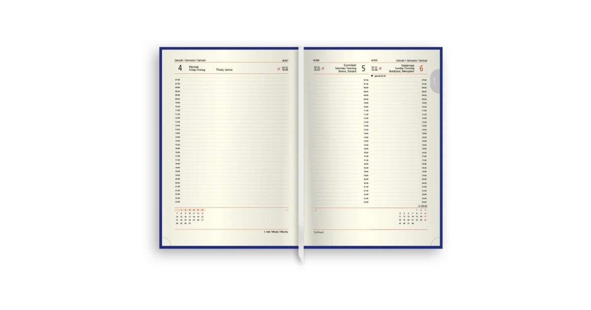 TopTimer Classic határidőnapló A5 napi chamois lap matt hőre színeződő ...