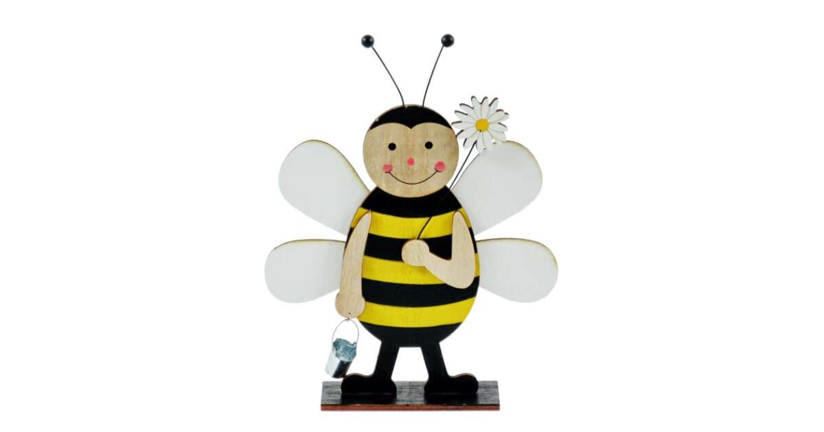 Méhecske dekoráció virággal 25cm | Pepita.hu