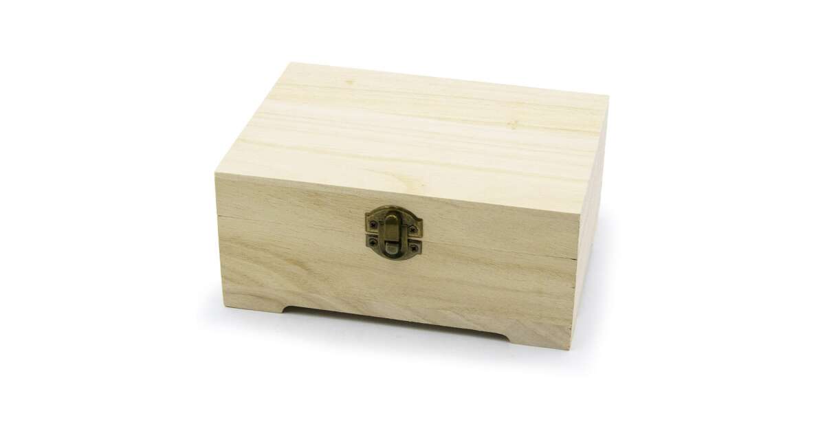 3 részes fa doboz szett fém szerelvényekkel - 7,5x17,5x12,5 cm | Pepita.hu