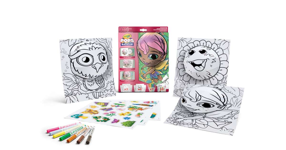 Crayola POPs 3D Kolorowanka – Kraina Wróżek | Pepita.com