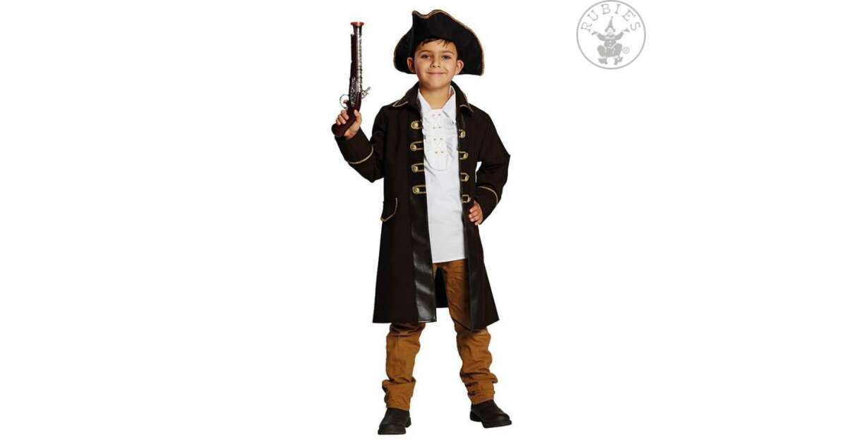 Kalóz kabát fiú jelmez 116-os méretben 5-6 éveseknek barna színben ...