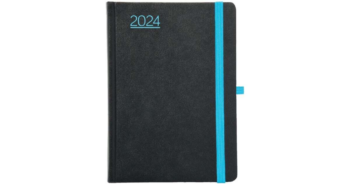 Kalendart Nero 2024-es N015 A5 heti beosztású fekete/kék határidőnapló | Pepita.hu