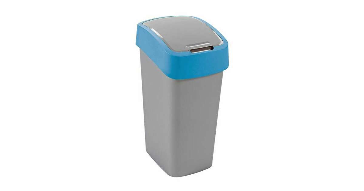 CURVER PACIFIC FLIP BIN Tilting Lidded Bin 50L - silver/blue | Pepita.com