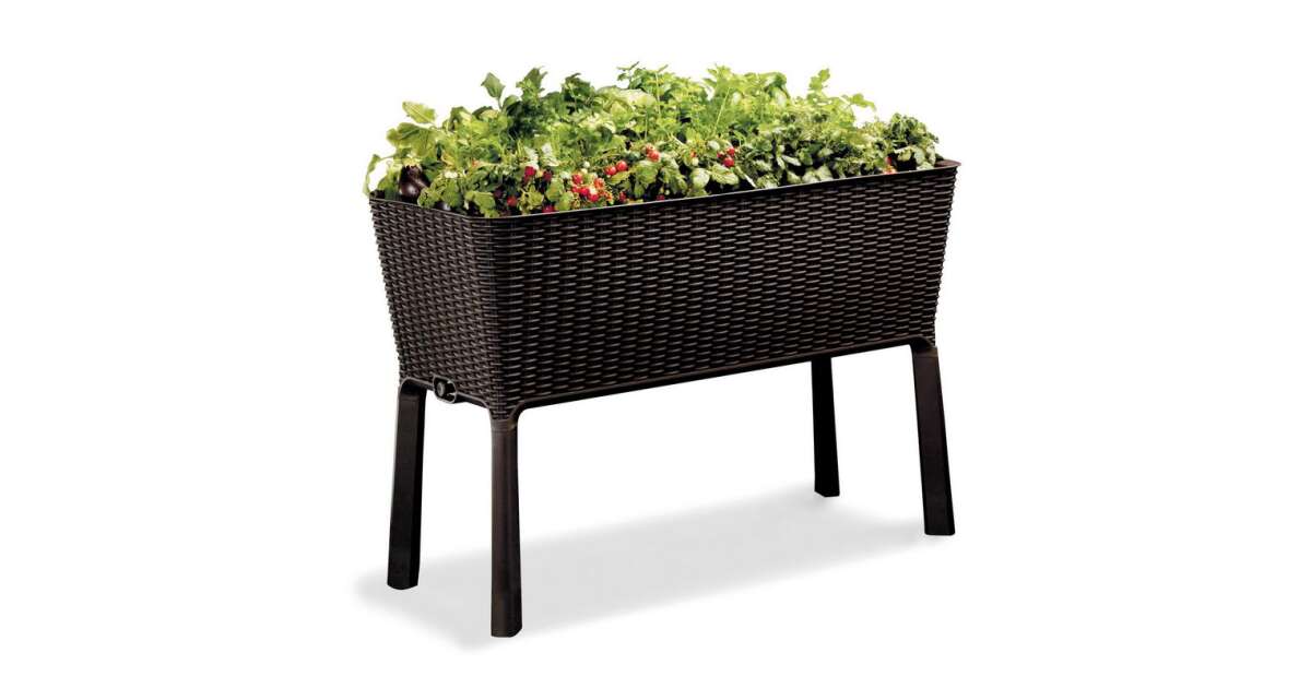 KETER EASY GROW ARTIFICIAL RATTAN FLOWER BOX | Pepita.com