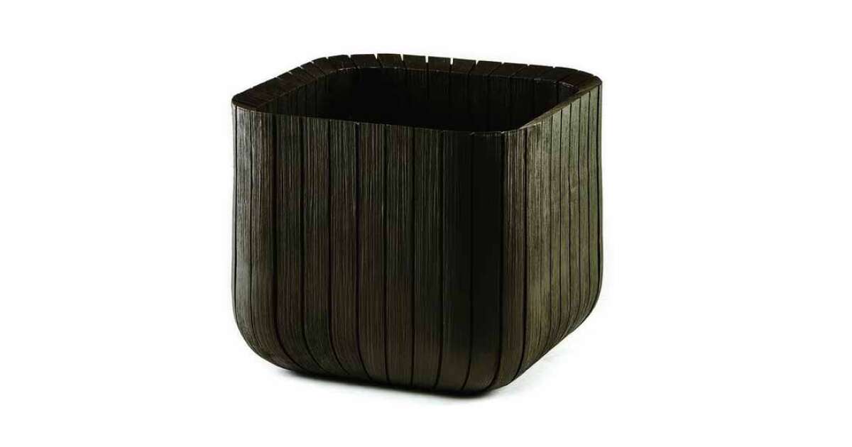 KETER CUBE PLANTER L MŰANYAG VIRÁGLÁDA - Sötétbarna | Pepita.hu