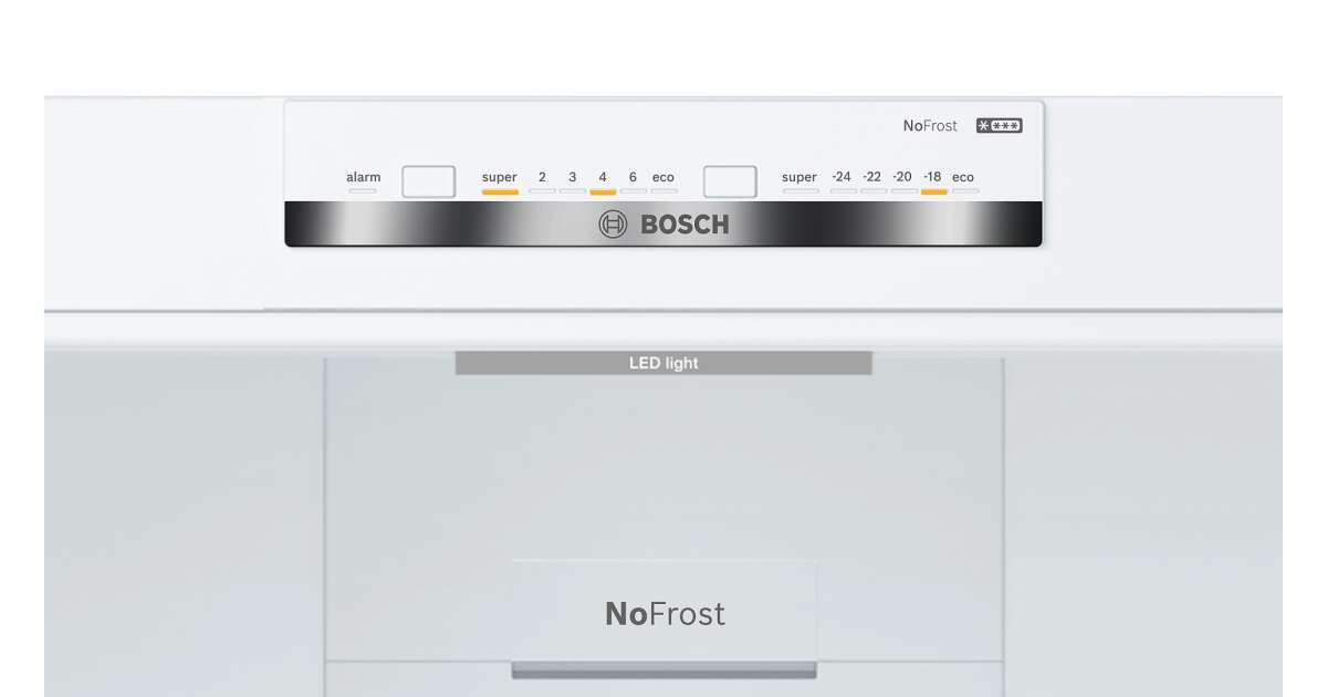 Bosch Serie | 4 Lodówka, 203 x 60 cm, Perłowa Zieleń, KVN39IH3C ...