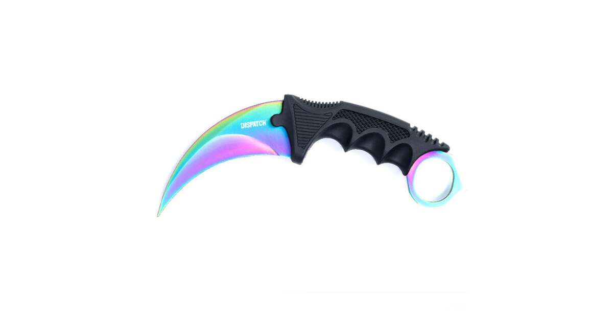 Scorpion Karambit Rainbow Damascus mintás, fekete markolat | Pepita.hu