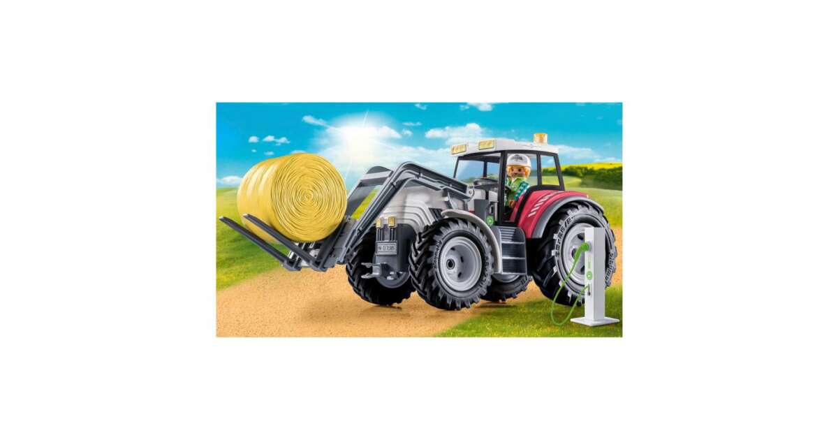 Playmobil Country Elektromos Traktor - Szénabála Rakodó | Pepita.hu