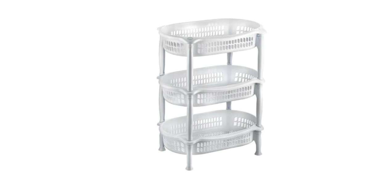 Rafturi din plastic cu rafturi ovale de depozitare - 52x32x60 cm ...