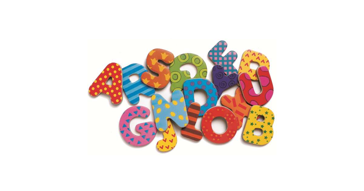 Djeco Mágneses Betűk - 38 db - Fa - 4,5 cm | Pepita.hu