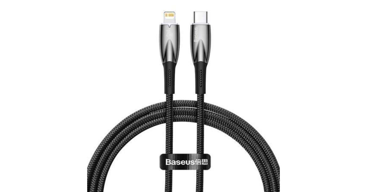 Baseus Glimmer Series Usb C Lightning Kábel 1m Fekete Cadh000001