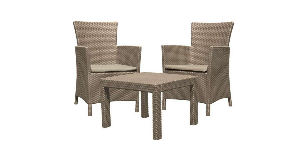 Curver Rosario 2 seater garden furniture set #cappuccino | Pepita.com