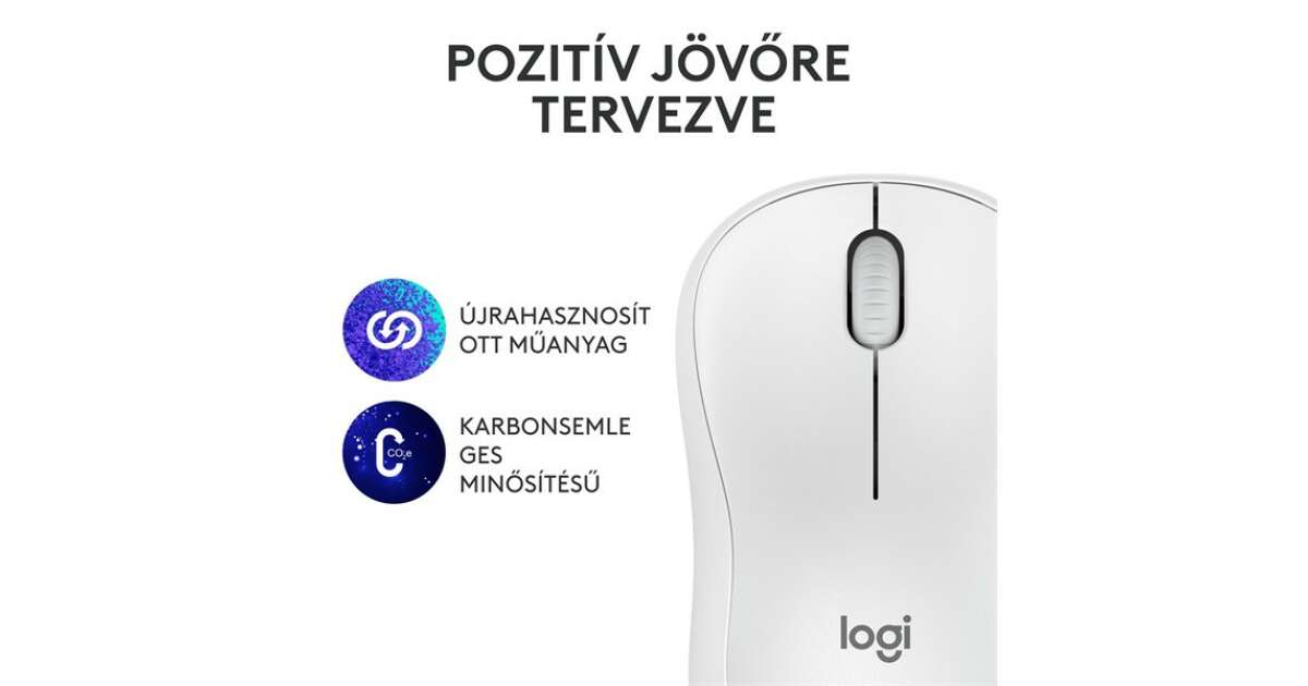 Logitech M240 Silent Bluetooth fehér egér | Pepita.hu