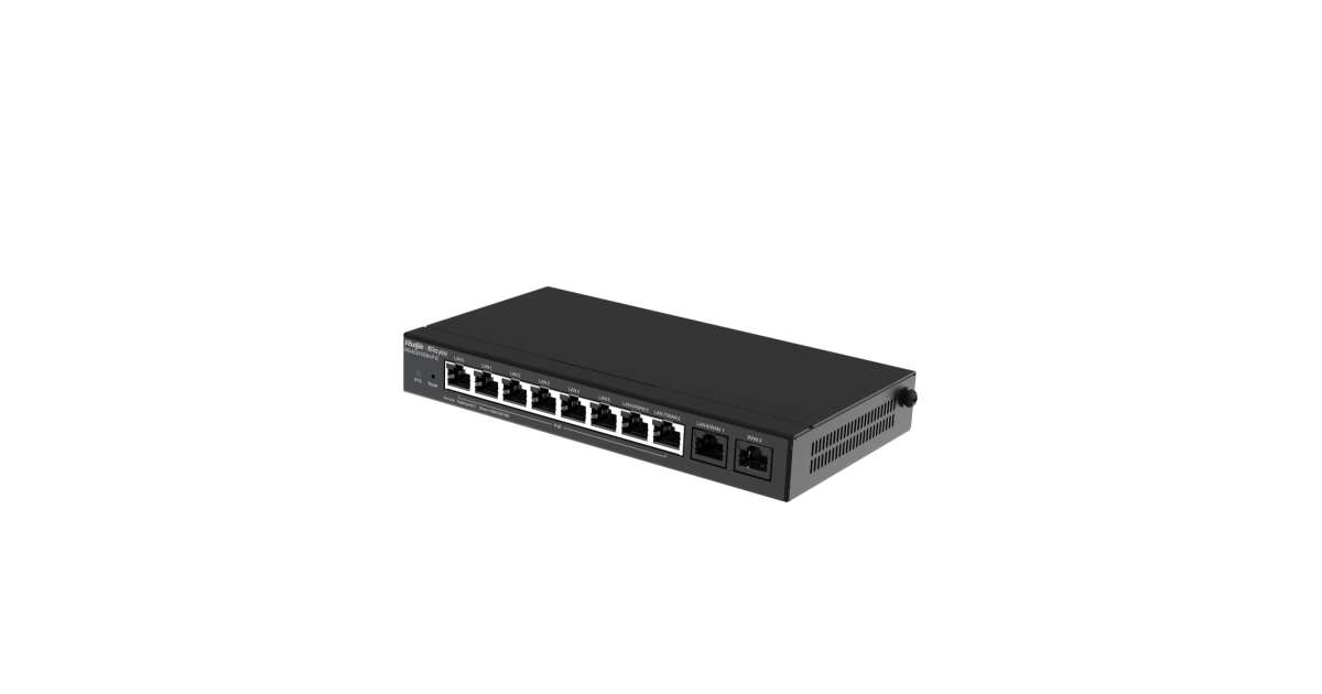 Reyee Desktop 10-port full gigabit router, providing one WAN port, six ...