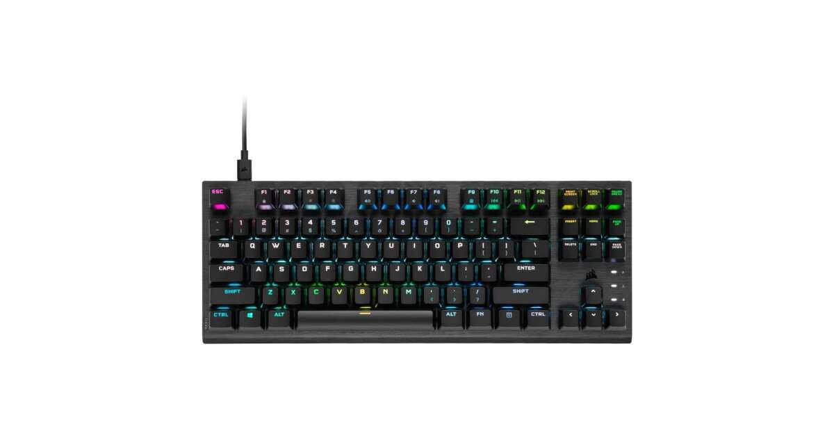 CORSAIR K60 PRO TKL RGB Tenkeyless Opti-Mechanikus Gamer billentyűzet ...