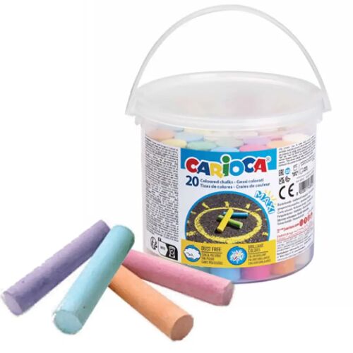 Farbige Asphaltkreide 20er Set im Eimer - Carioca | Pepita.com