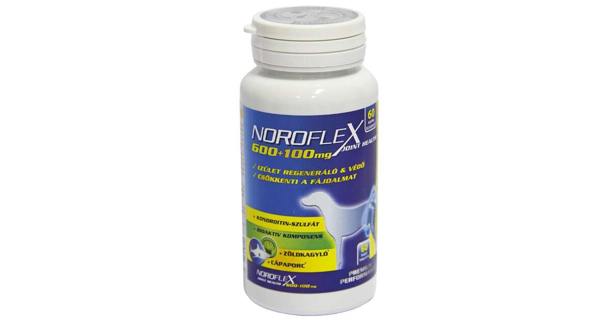 Noroflex 600+100mg 60db ízületvédő, fájdalomcsökkentő rágótabletta ...
