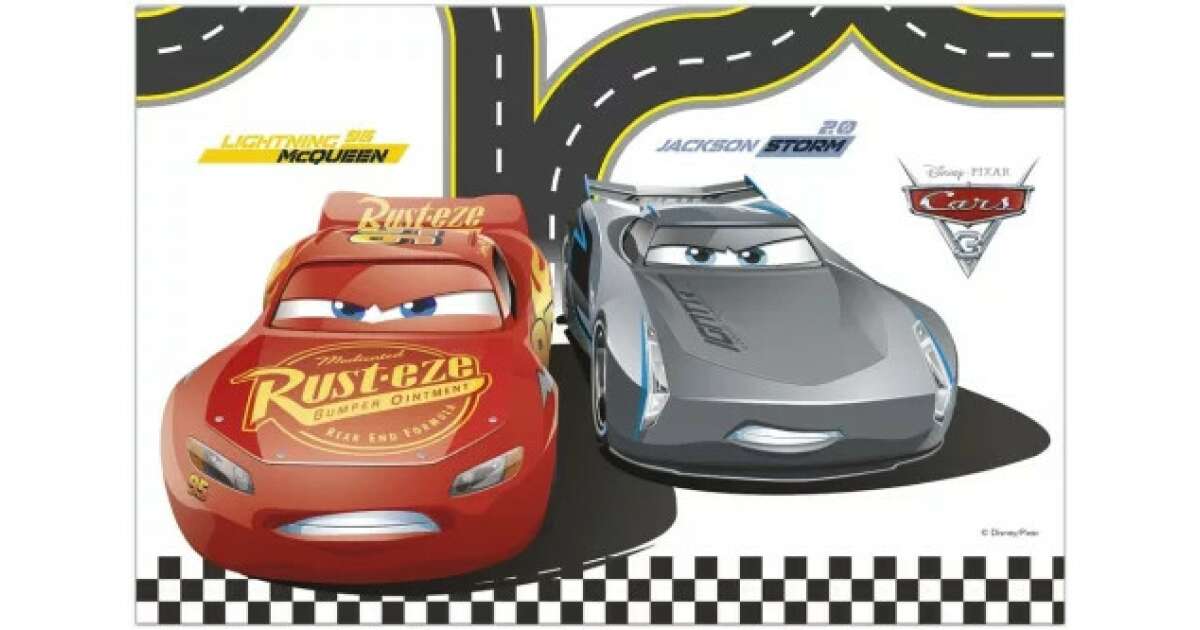 Disney Cars 3, Verdák Műanyag Asztalterítő 120*180 cm | Pepita.hu