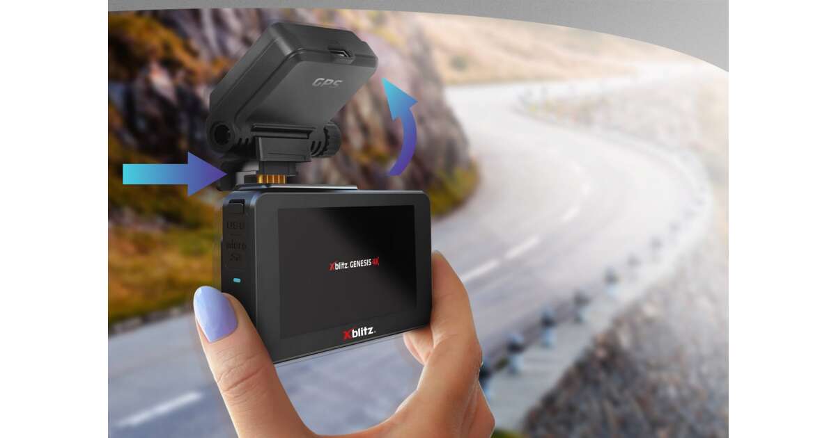 Xblitz GENESIS 4K Menetrögzitő kamera 4K felbontással és GPS-sel ...