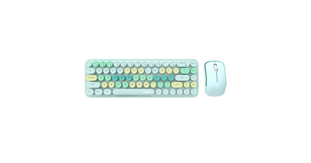 Wireless keyboard + mouse set MOFII Bean 2.4G (Green) | Pepita.hu