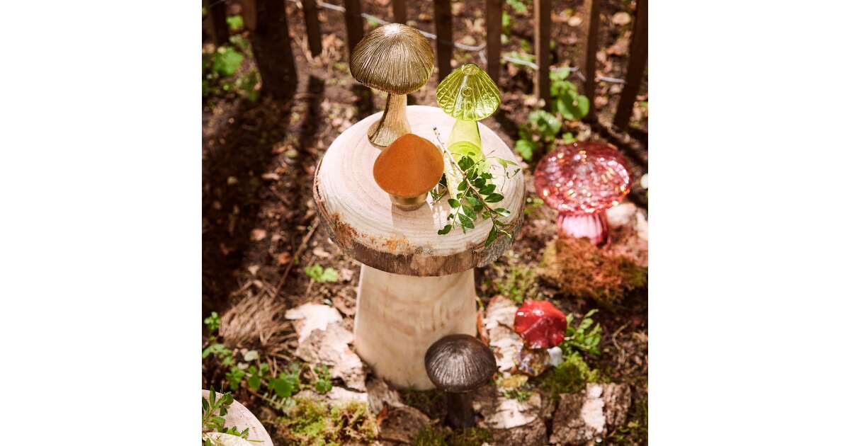 Fenyő dísz Bársony gomba, 12 cm, kerámia, narancs | Pepita.hu