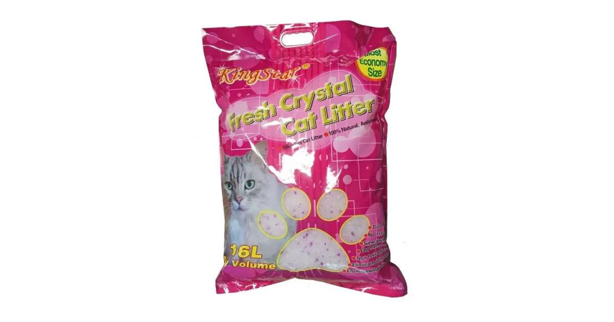 Nisip igienic pentru pisici Kingstar Silicagel cu parfum de lavandă 16l ...