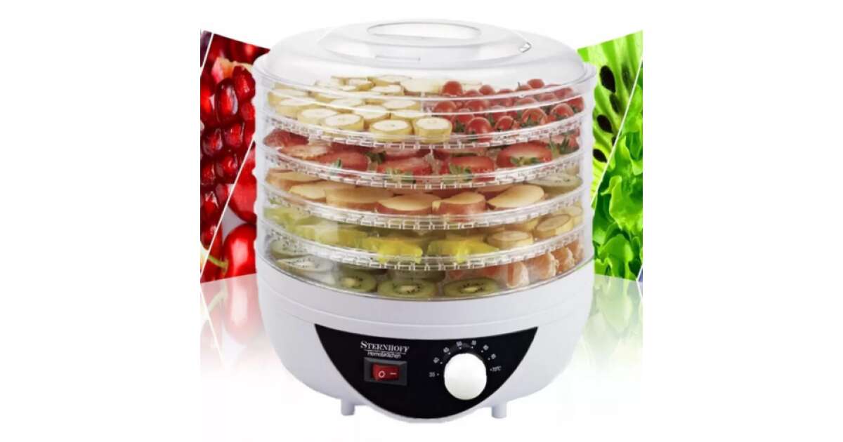 Legume si fructe, masina de uscat ciuperci, 5 tavi, 300W | Pepita.com