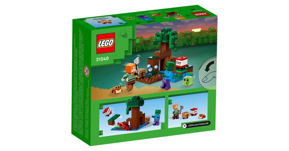 Set de construit LEGO® Minecraft, Aventura din mlastina, 65 piese ...