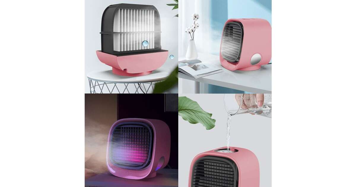 Bewello BW2009PK Hordozható mini léghűtő ventilátor USB Pink | Pepita.hu