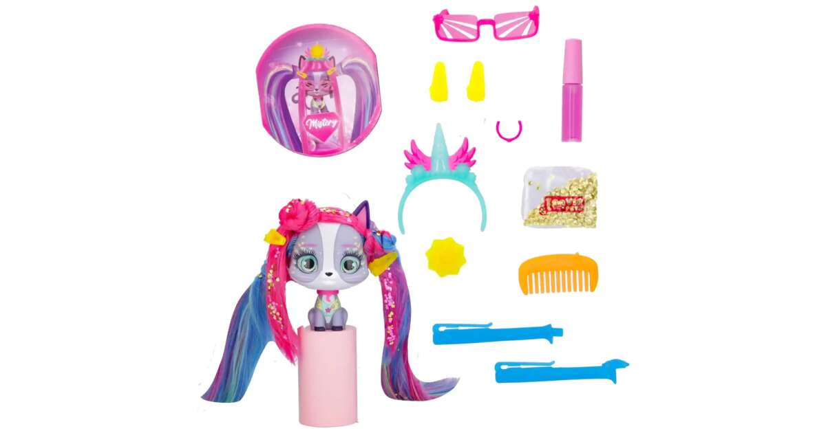VIP Pets Cats - Meglepetés cica figura hosszú hajjal S1 | Pepita.hu