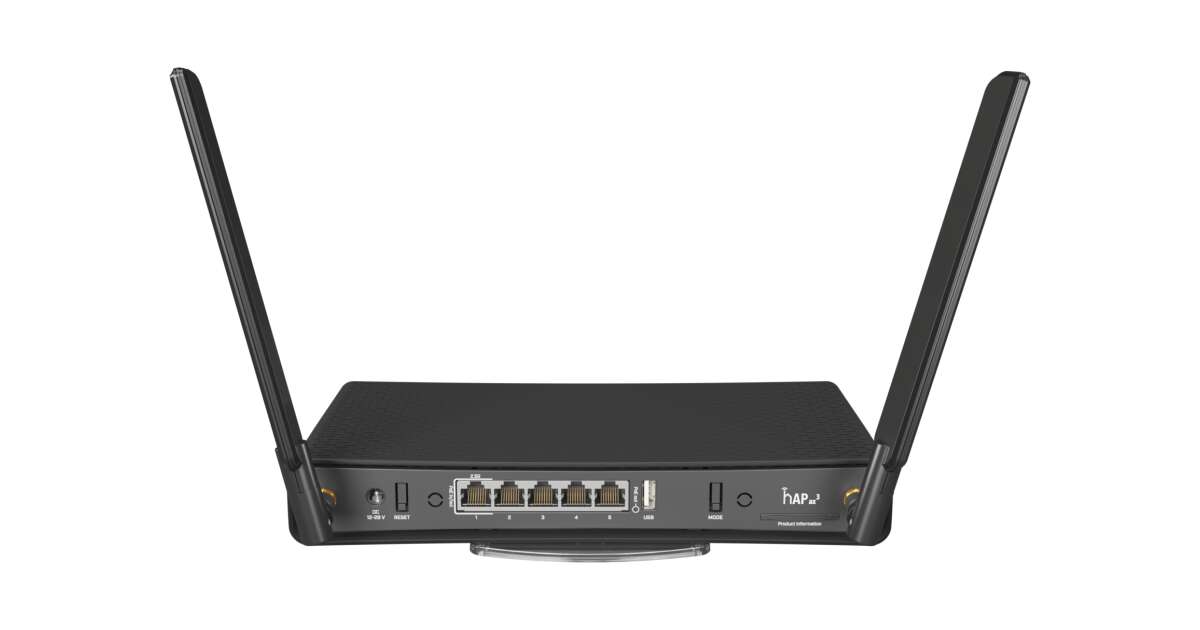 LAN/WIFI MikroTik hAP ax3 router, 802.11ax, 1x2.5Gbit PoE ki RJ45 port ...