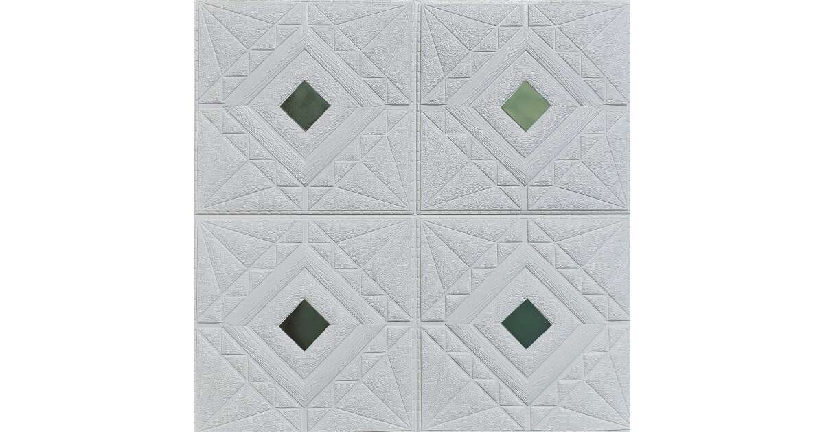 Tapet 3D Autocolant romb alb-auriu | Pepita.com