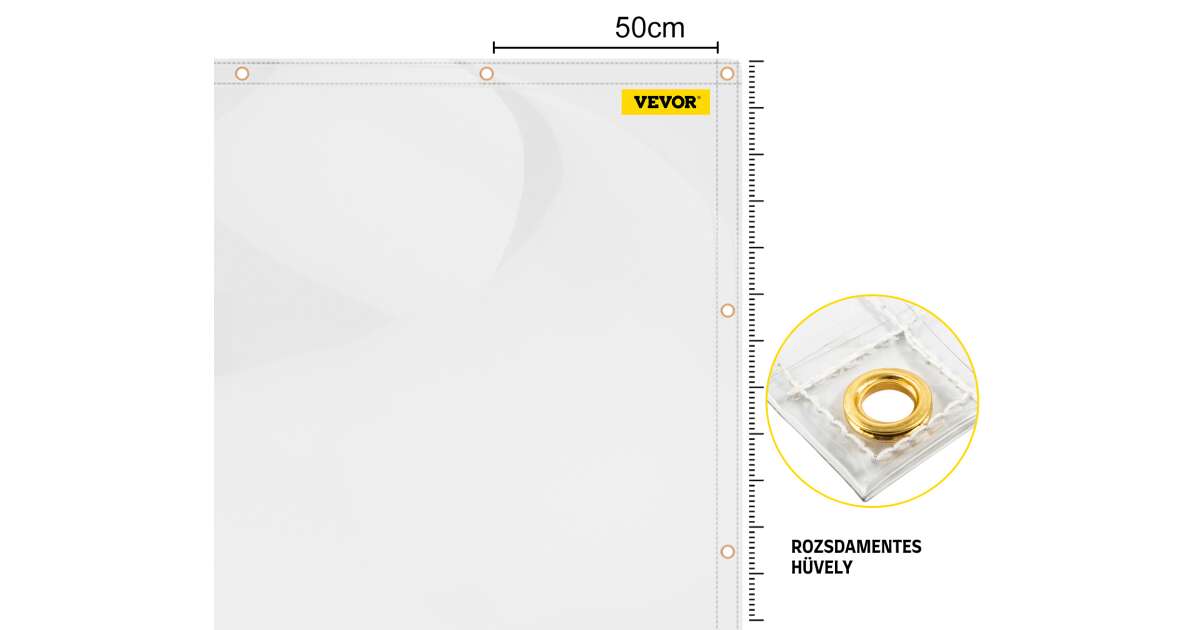 Átlátszó PVC ponyva - 244x610 cm | Pepita.hu