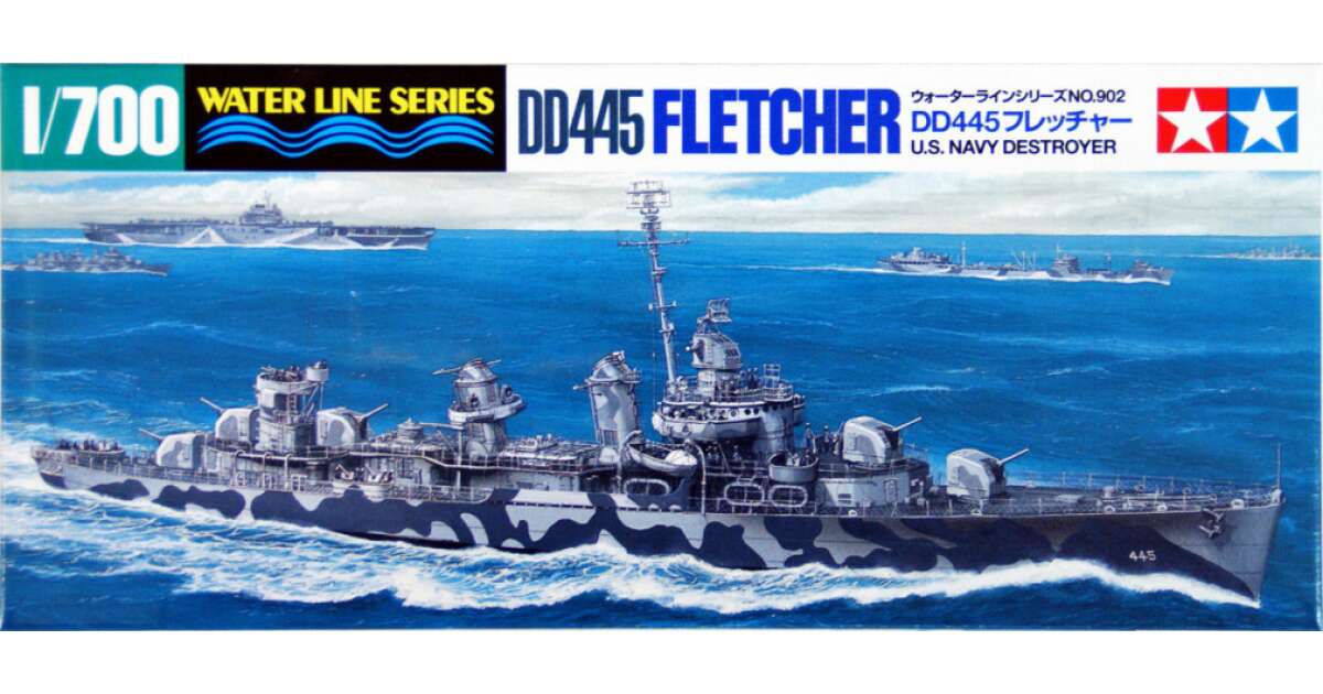 Tamiya US Navy Destroyer DD445 Fletcher 1:700 makett hajó (300031902 ...